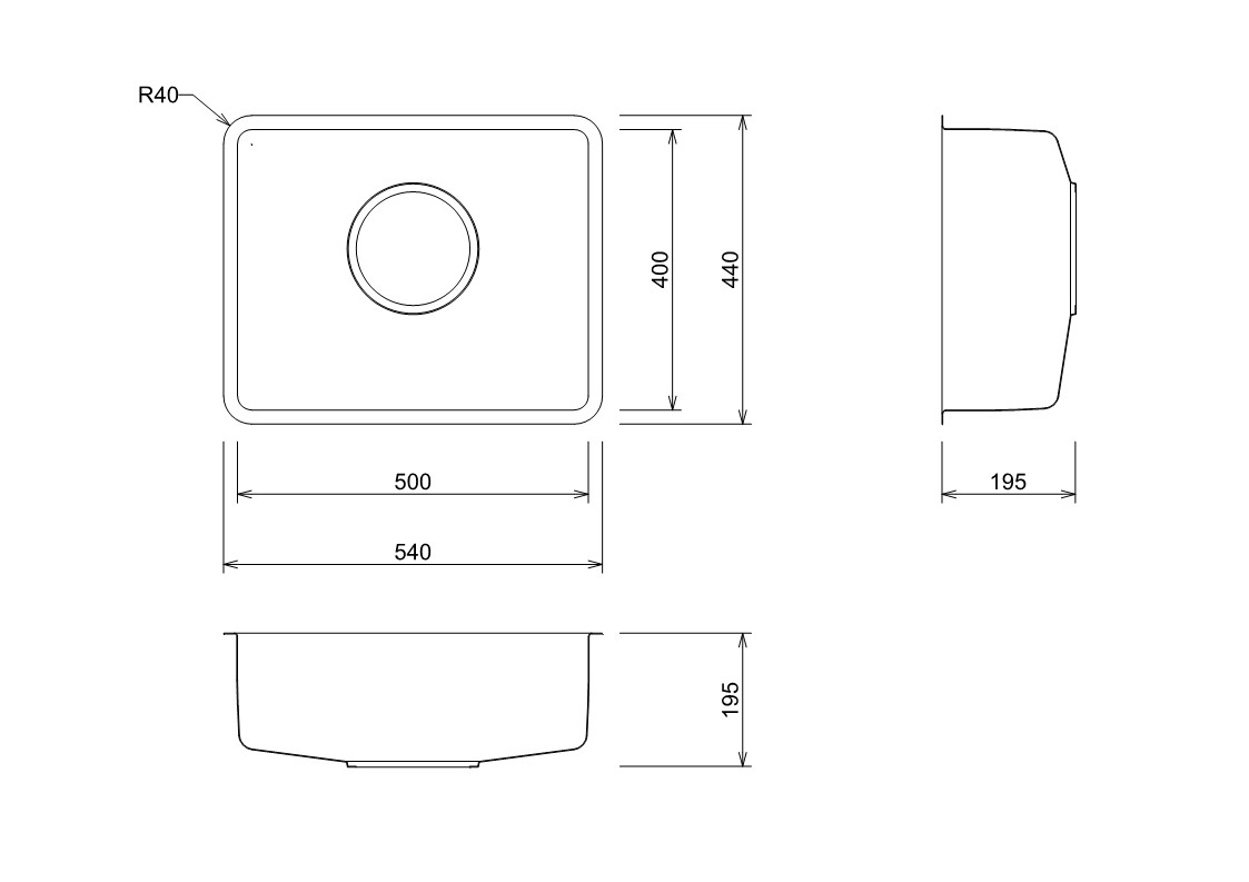 ENAMELED 540(BK) – 백조씽크 – baekjosink